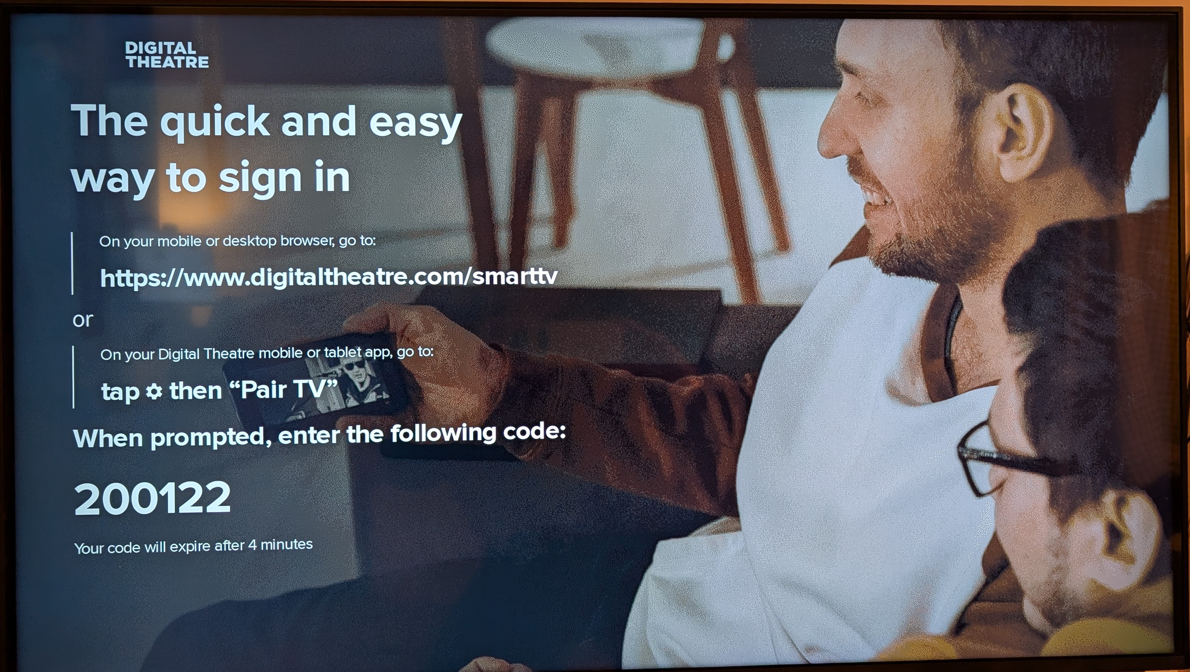 How do I log into my Digital Theatre account on the ROKU device ...