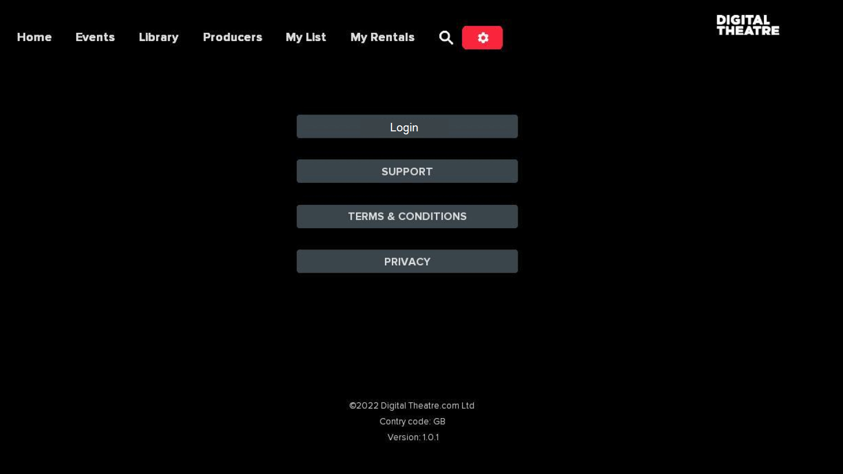 How do I log into my Digital Theatre account on the ROKU device ...